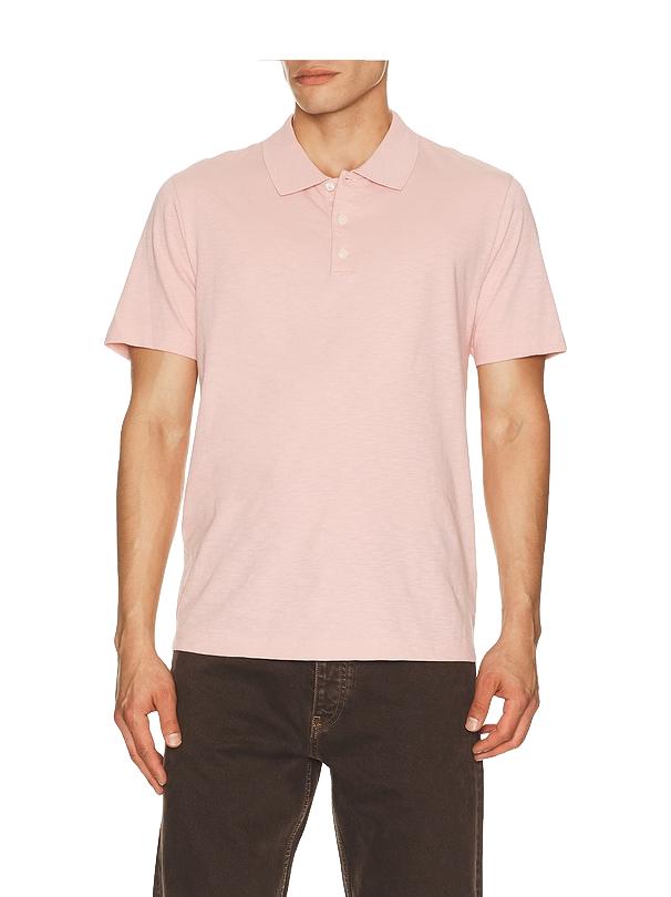 THEORY theory bron polo in blush.